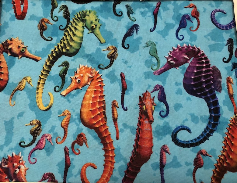 Seahorses adjustable face mask for personal use by Zoe's Bag Boutique