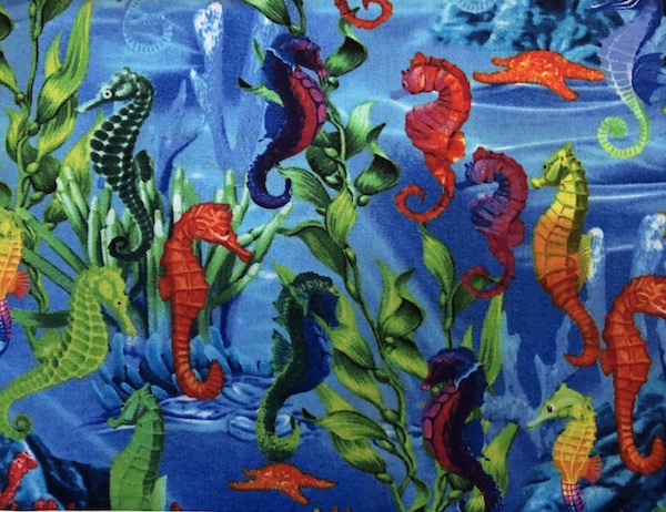 Seahorses adjustable face mask for personal use by Zoe's Bag Boutique