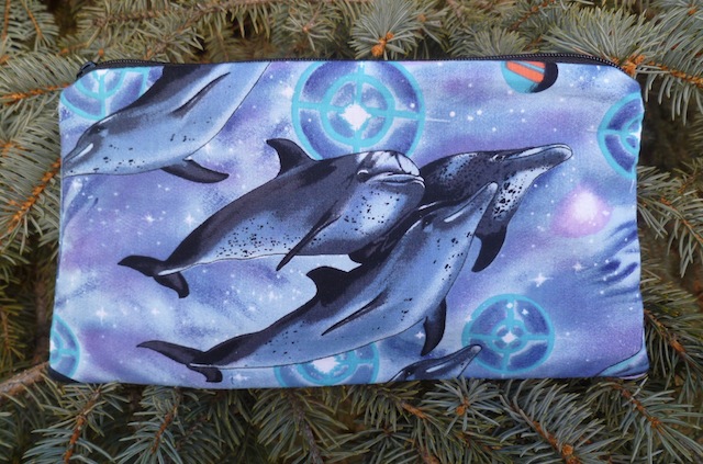 boutique style Made in America dolphin pencil case